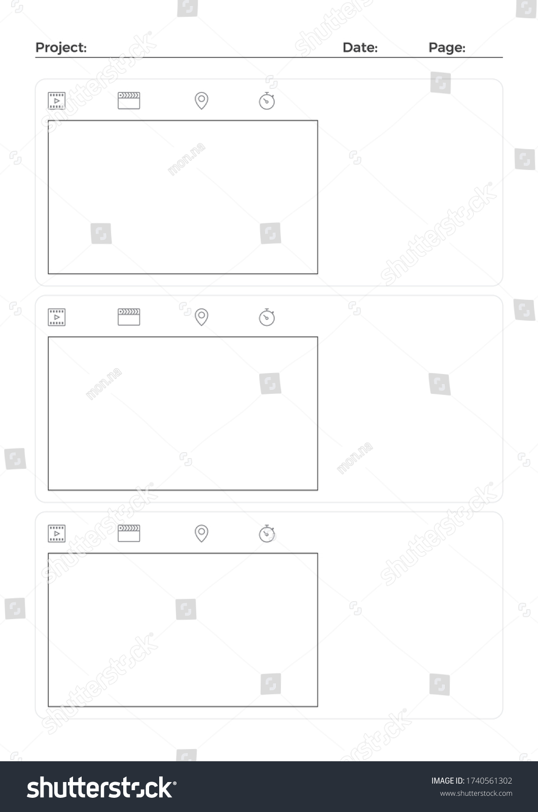 Storyboard Film Video Template Movie Creation Stock Vector (Royalty ... Storyboard Film Video Template Movie Creation Stock Vector (Royalty ...
