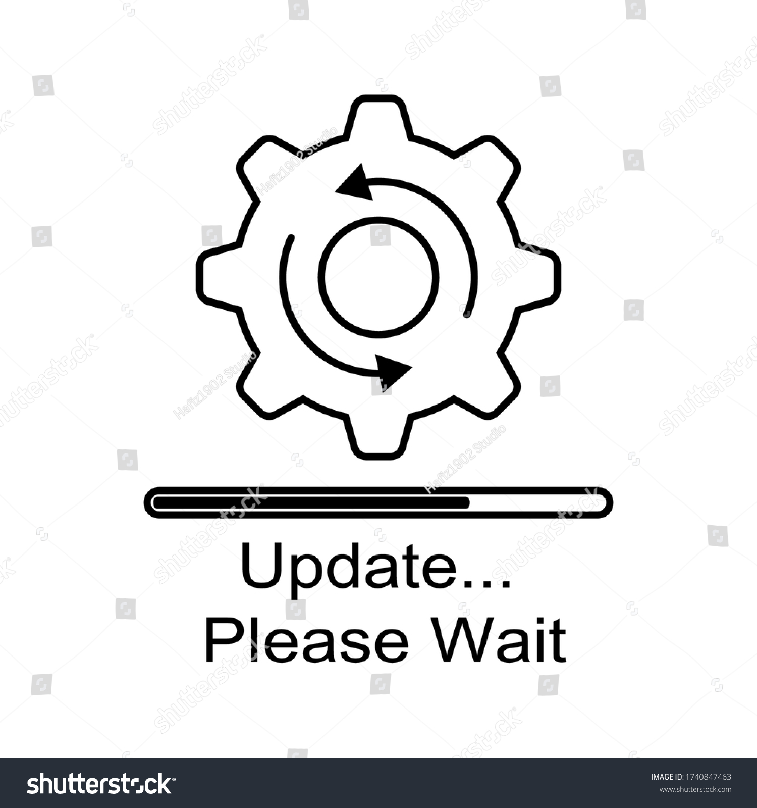 Loading Process Update System Icon Concept Stock Vector Royalty Free