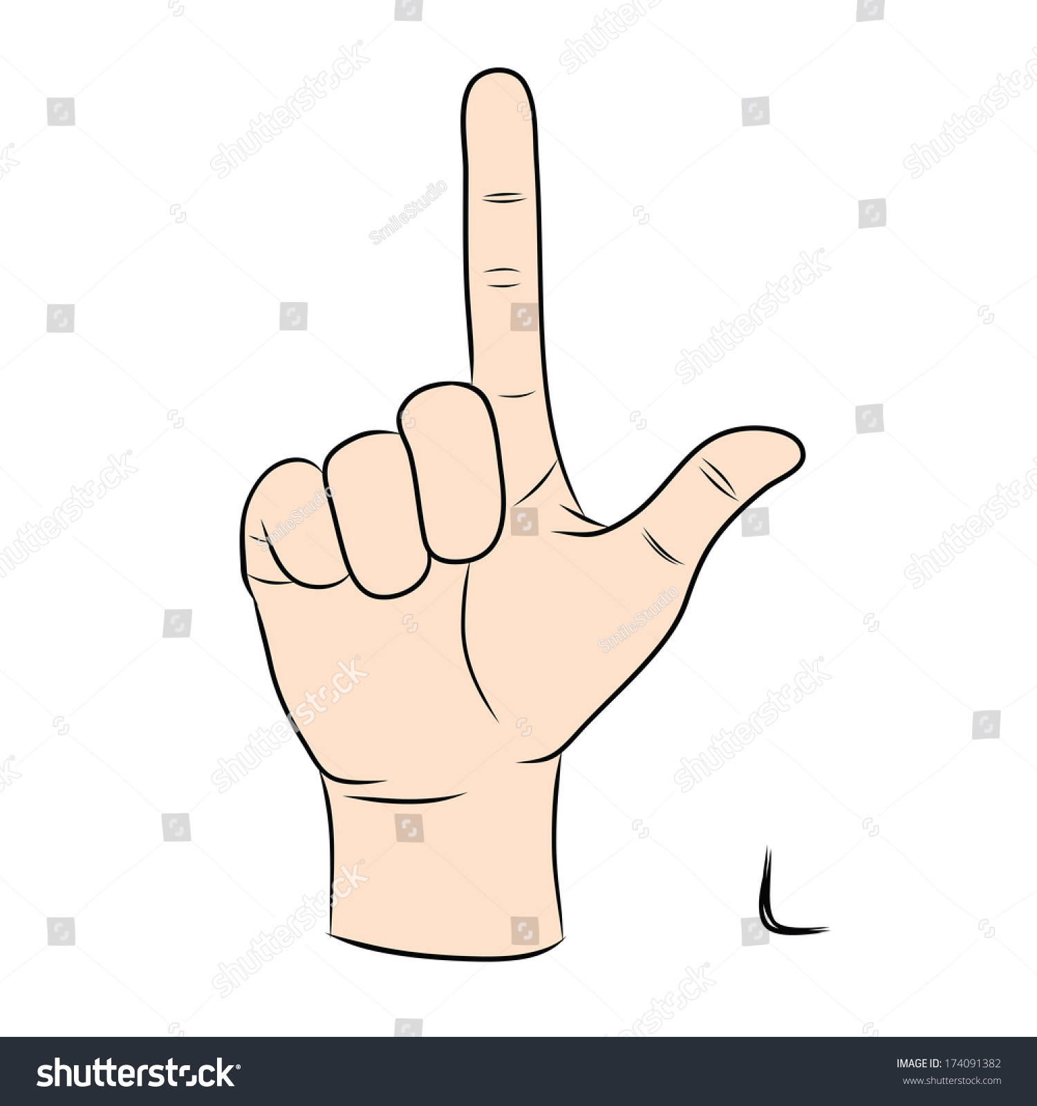 Sign Language Alphabetthe Letter L Stock Vector (Royalty Free ... Sign Language Alphabetthe Letter L Stock Vector (Royalty Free ...