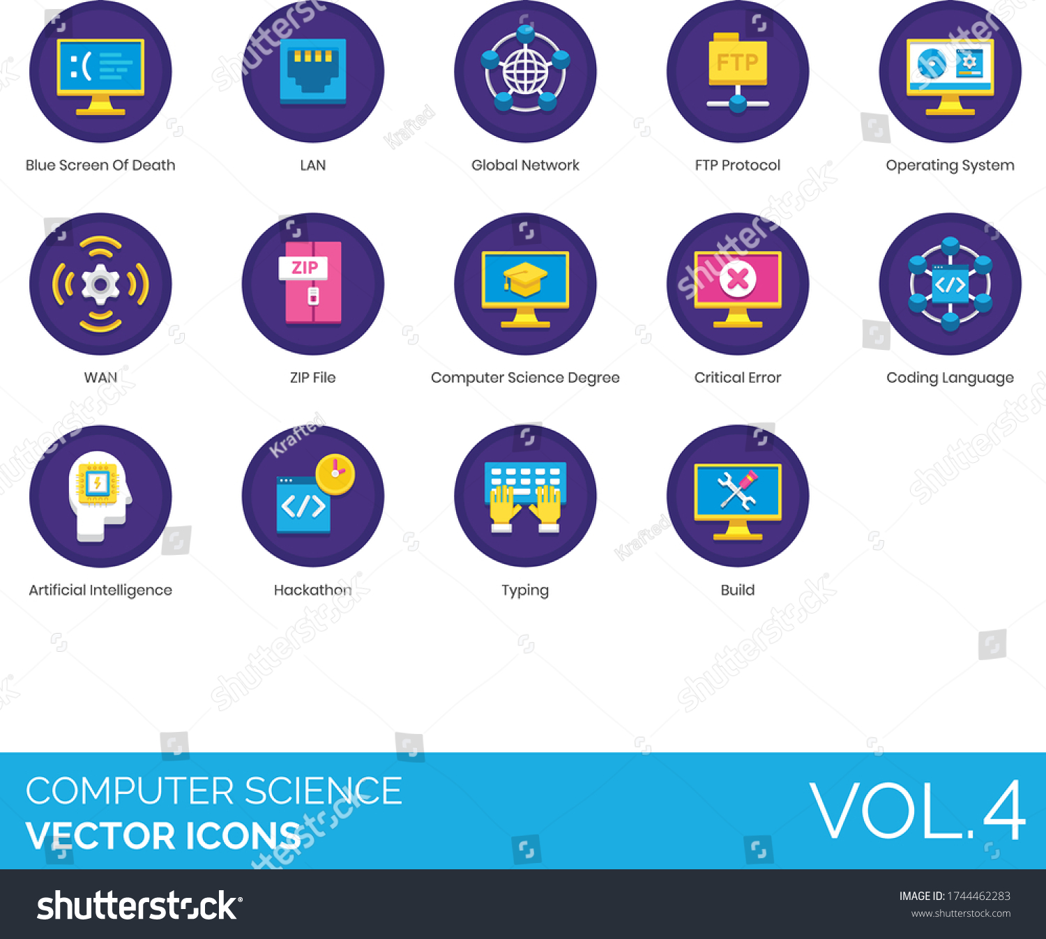 Computer Science Icons Including Blue Screen Stock Vector (Royalty Free ... Computer Science Icons Including Blue Screen Stock Vector (Royalty Free ...