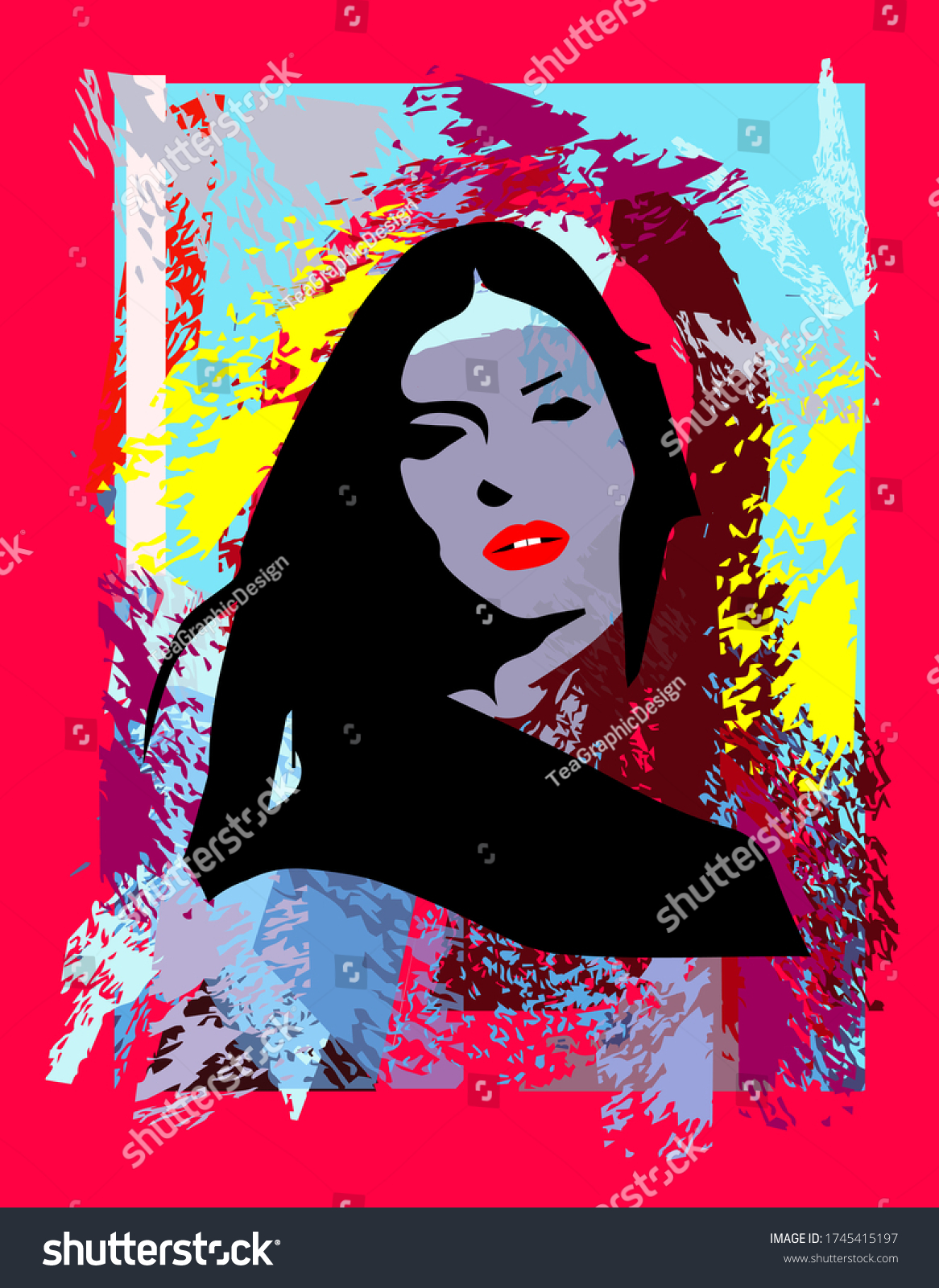Art Vector Sexy Girl Silhouette On เวกเตอร์สต็อก ปลอดค่าลิขสิทธิ์