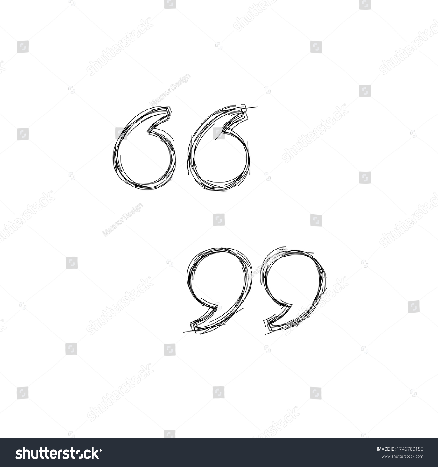 Double Quote Mark Icon Sketch Left Stock Vector (Royalty Free ... Double Quote Mark Icon Sketch Left Stock Vector (Royalty Free ...