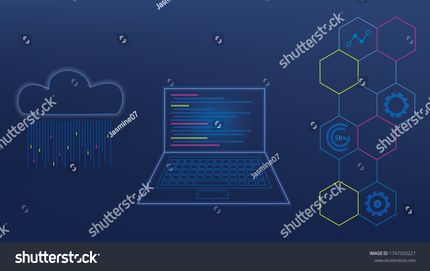 Technology Process Software Development Software Web Stock Vector ...
