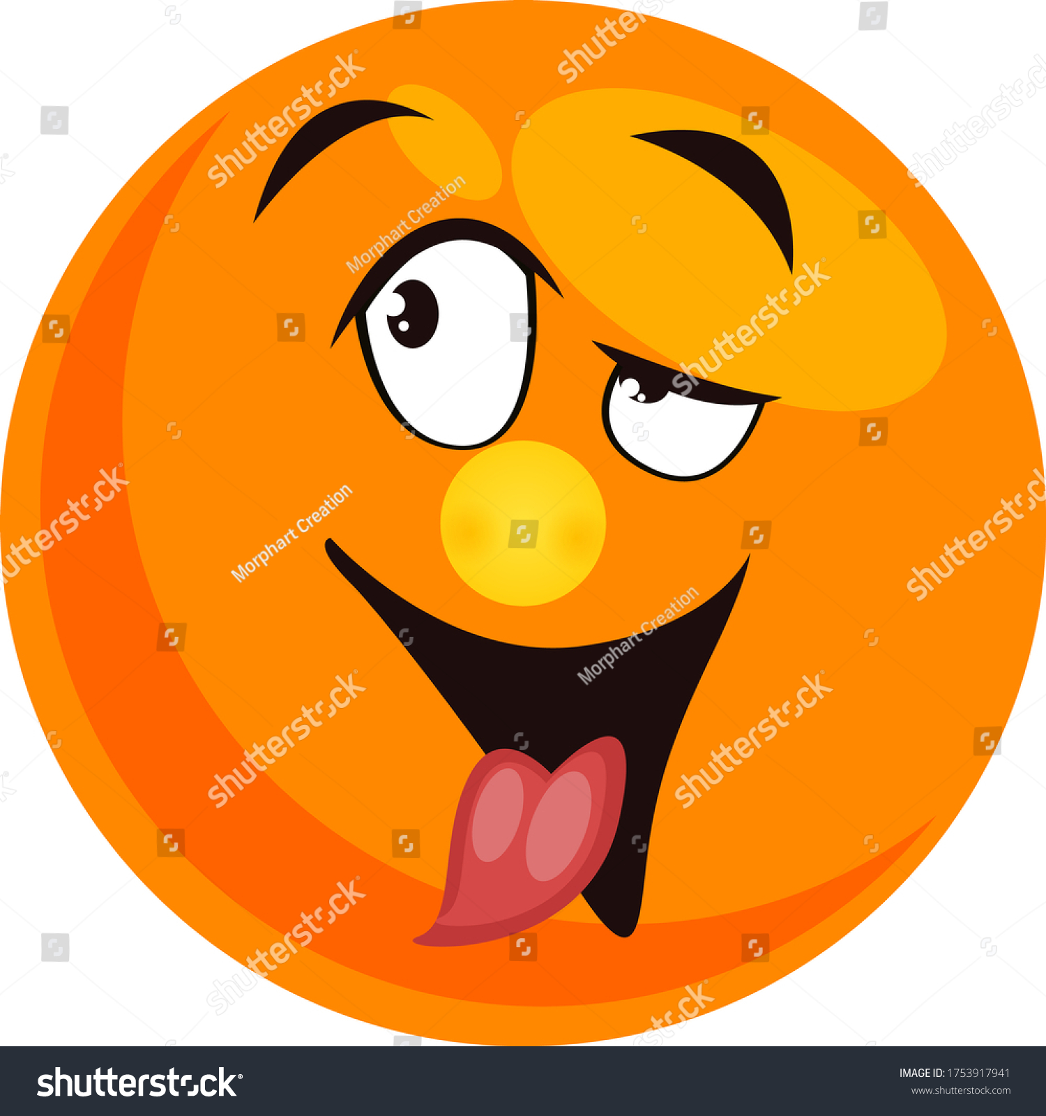 Drunk Emoji Illustration Vector On White Stock Vector Royalty Free 1753917941 Shutterstock