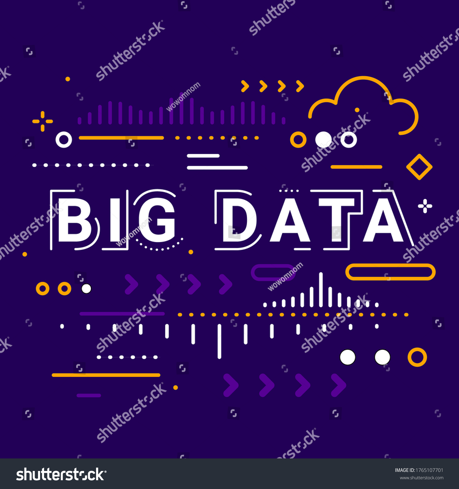 Big Data Visualization Connection Complex Vector Stock Vector (Royalty ...