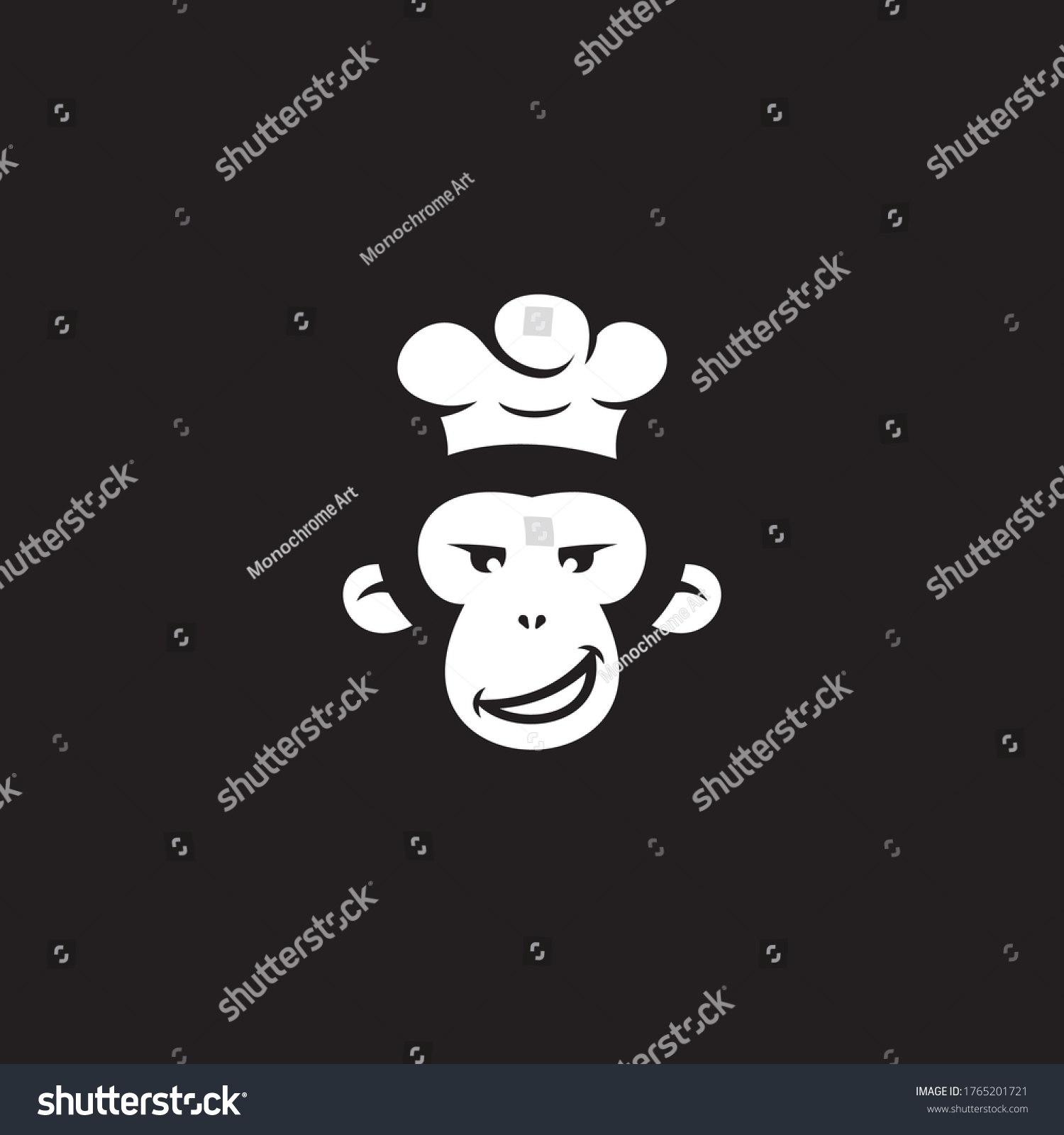 Kitchen Monkey Logo Design Vector Stock Vector (Royalty Free ...