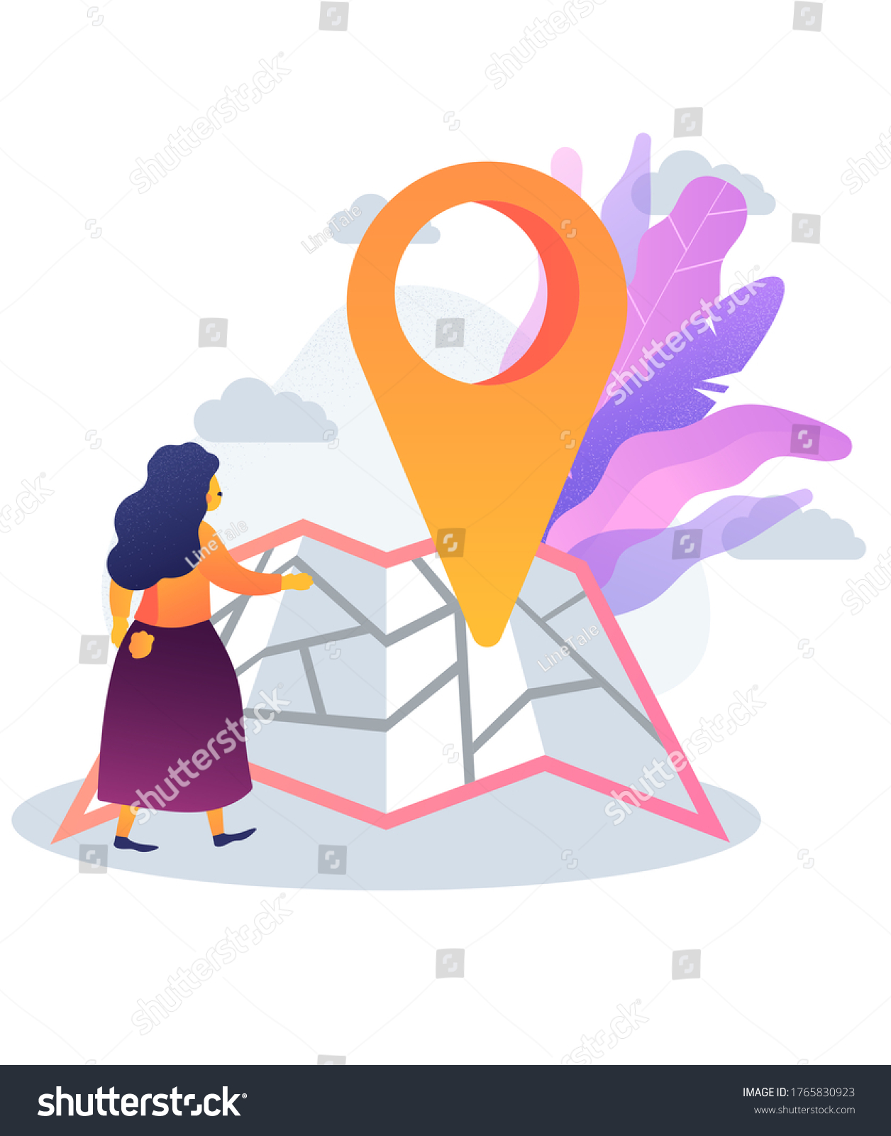 Map Navigation Background Modern Illustration Slider Stock Vector Royalty Free 1765830923