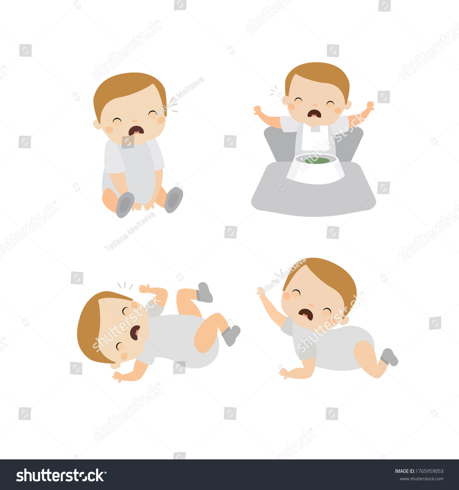 Baby Crying Cartoon Sitting Crying Little Stock Vector (Royalty Free ... Baby Crying Cartoon Sitting Crying Little Stock Vector (Royalty Free ...
