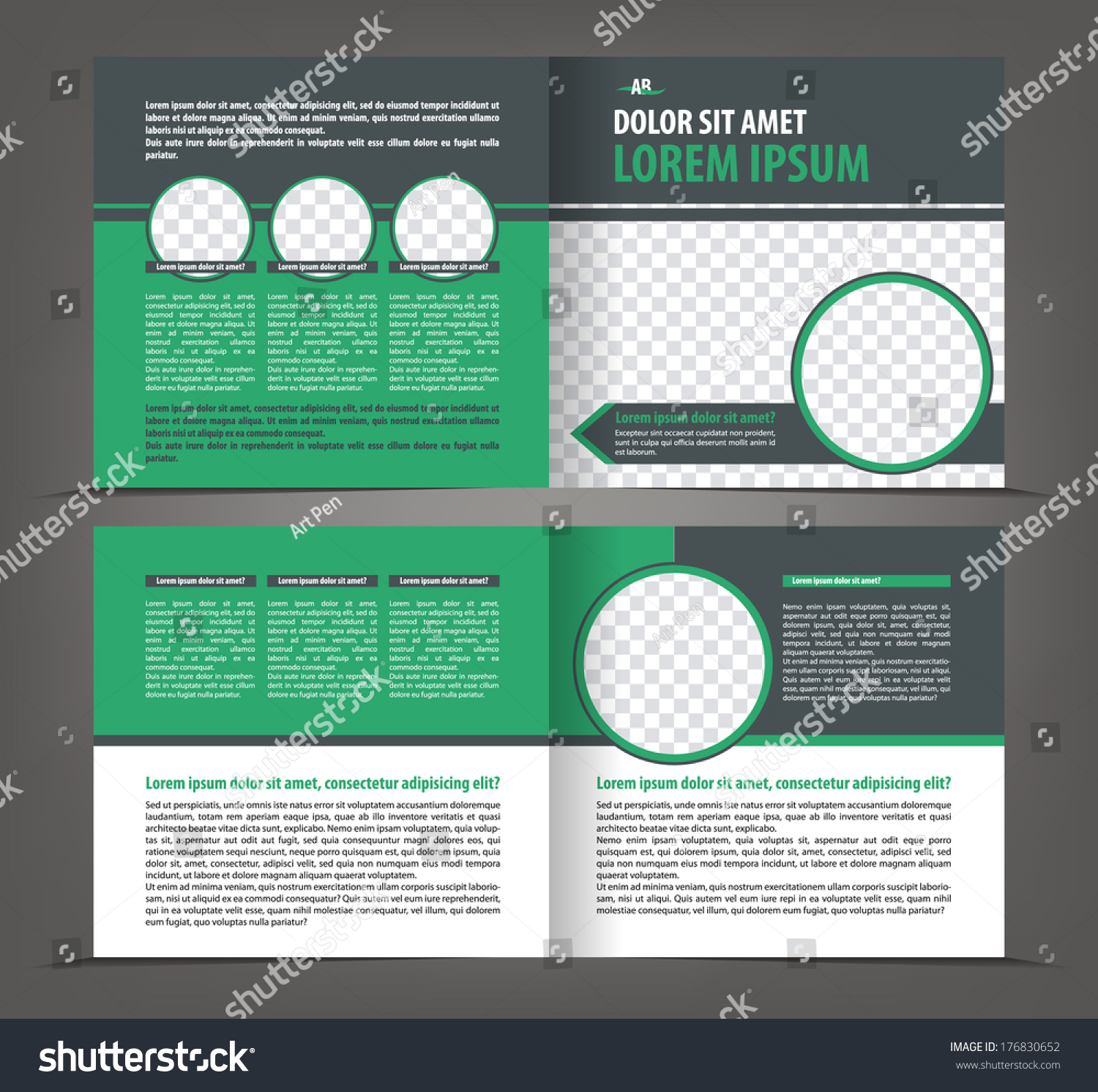 Vector Empty Brochure Print Template Design Stock Vector (Royalty Free ...