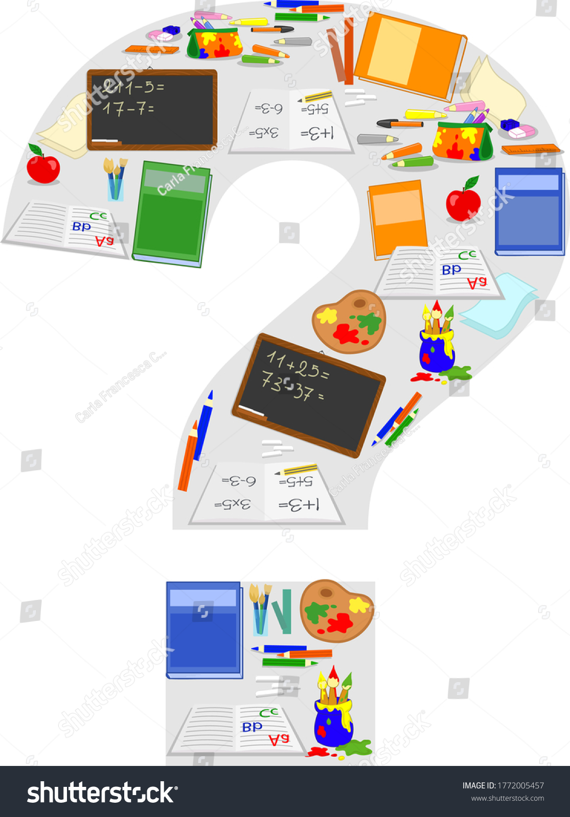 Problems School Question Mark Made School Stock Vector (Royalty Free ...