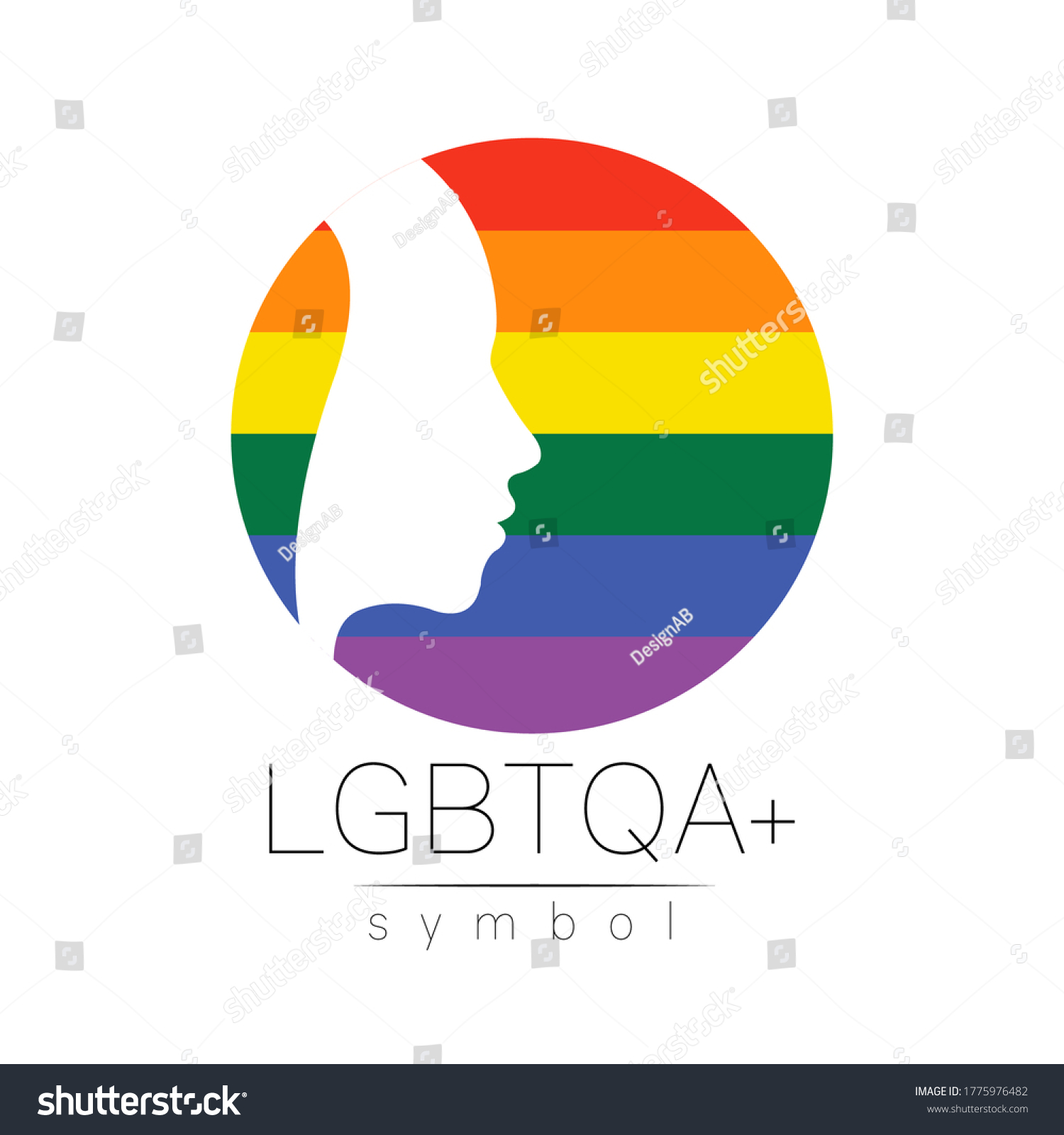 Vector Lgbtqa Logo Symbol Pride Flag Stok Vektör Telifsiz 1775976482