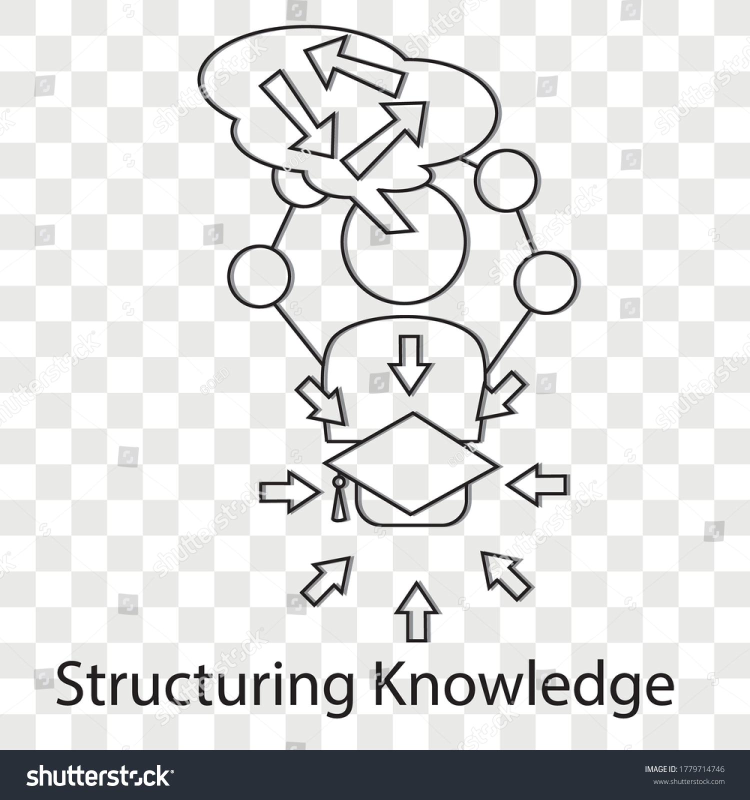 Structuring Knowledge Concept On Transparency Background Stock Vector ...