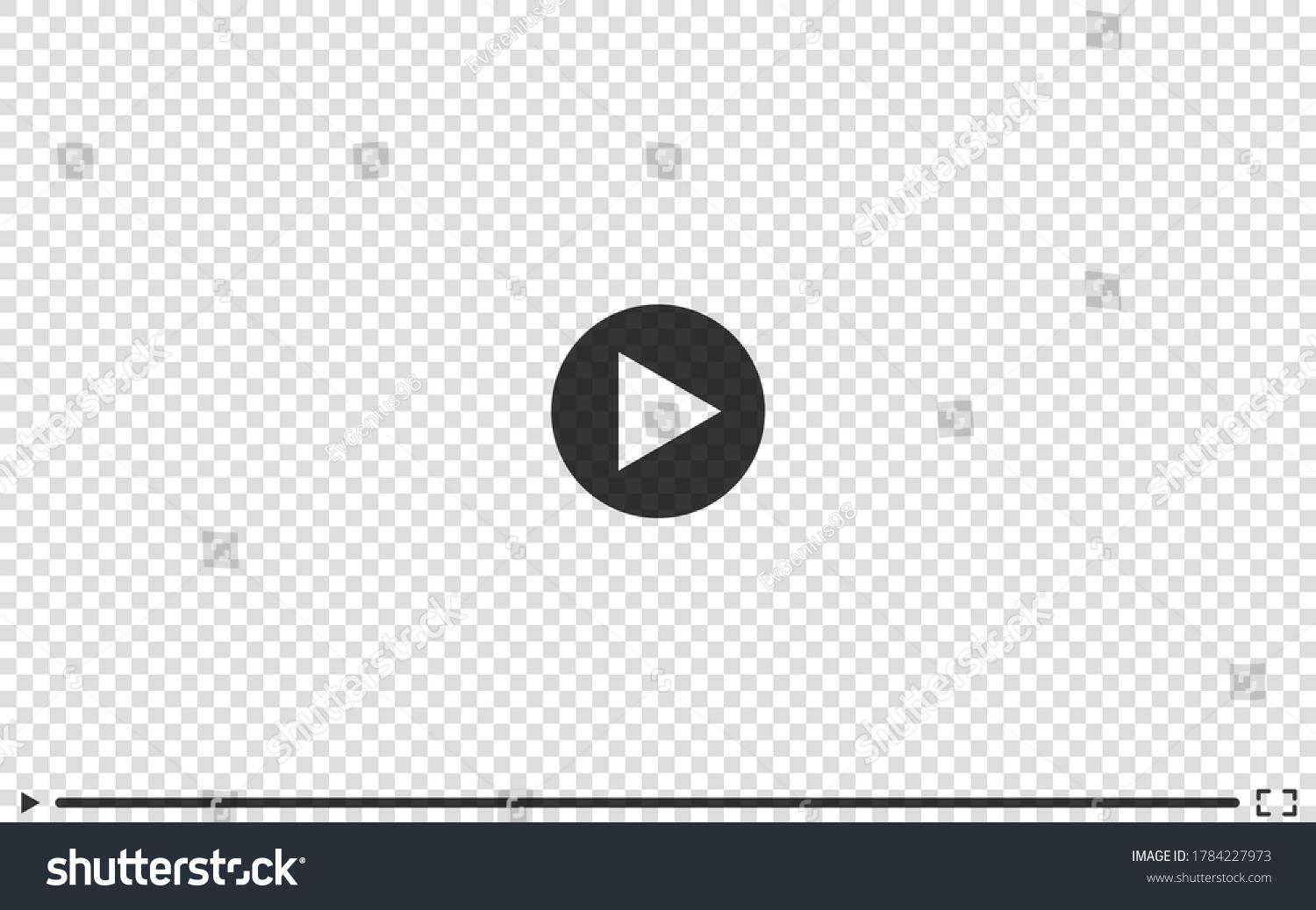 Video Player Transparent Mockup Background Vector Stock Vector (Royalty ...