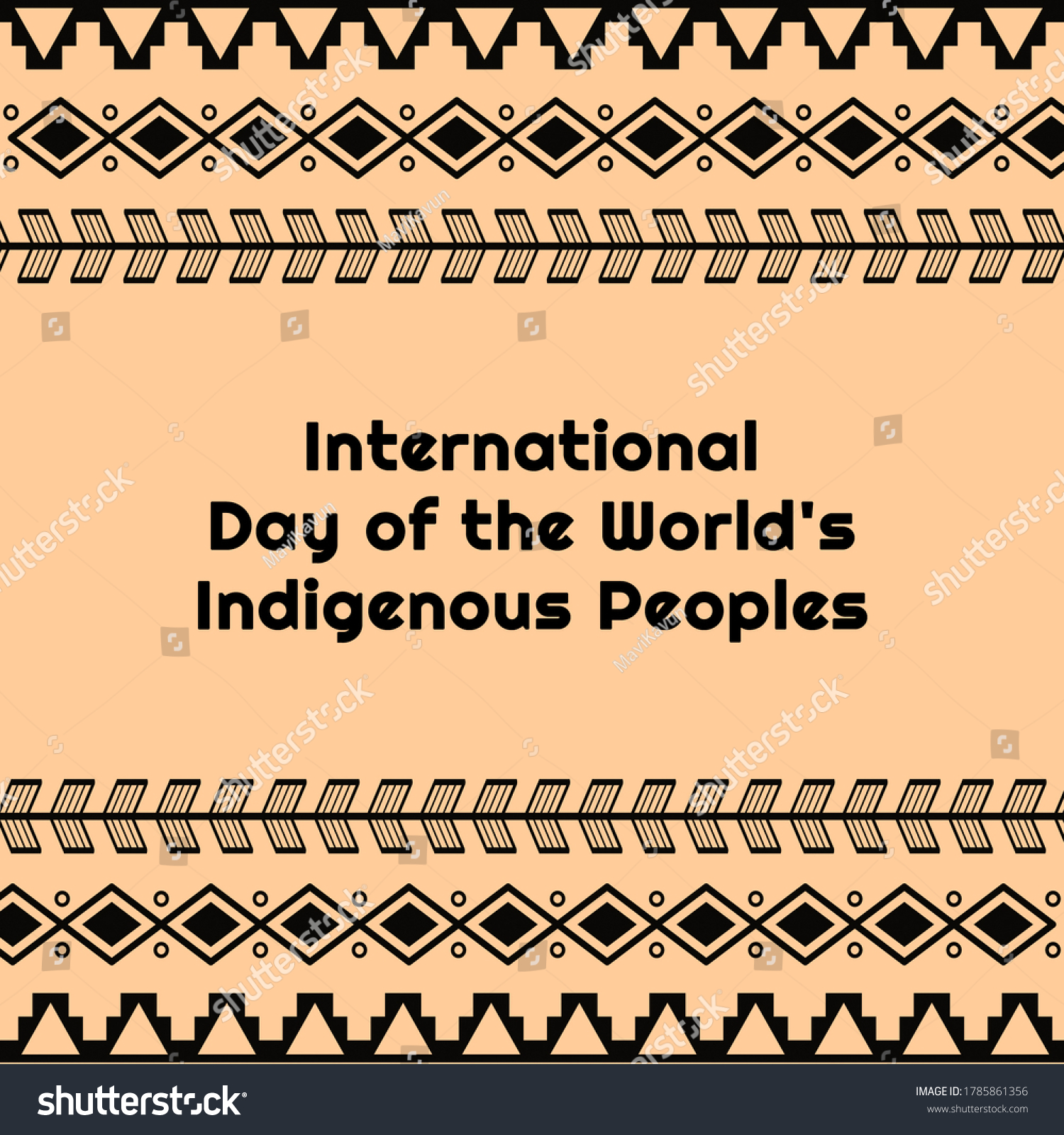 International Day Worlds Indigenous Peoples 9 ภาพประกอบสต็อก