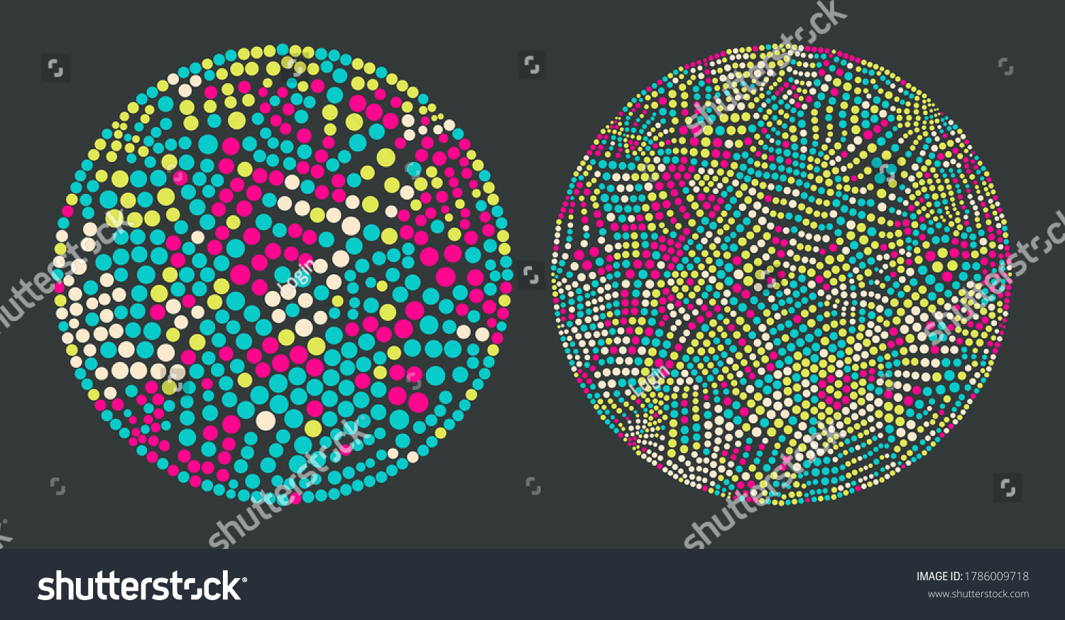 Many Circles Different Sizes Form Circle Stock Vector Royalty Free 1786009718 Shutterstock