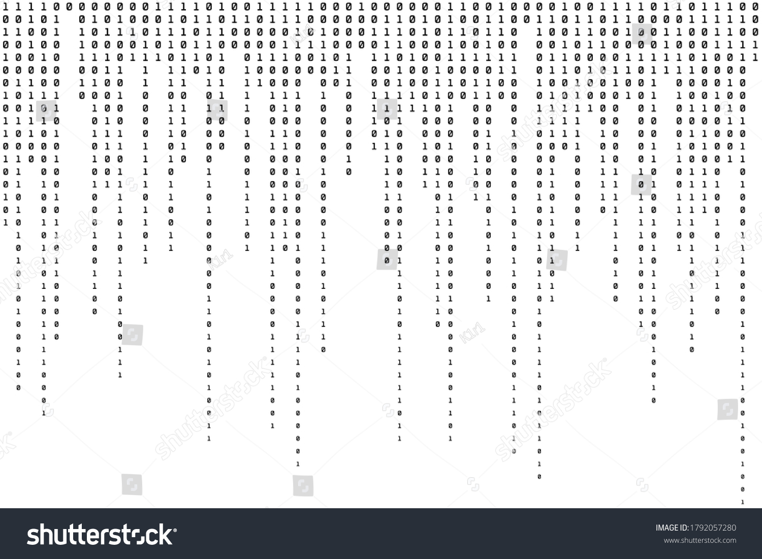 Computer Binary Background Code Texture One Stock Vector (Royalty Free ...