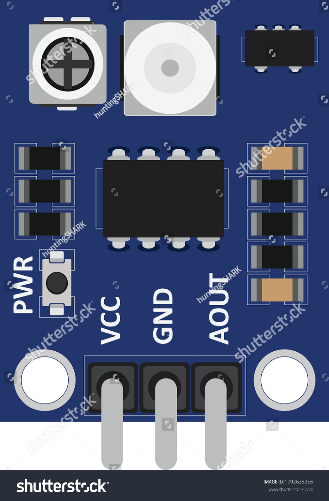 Uv Detection Sensor Module Ultraviolet Ray Stock Vector Royalty Free