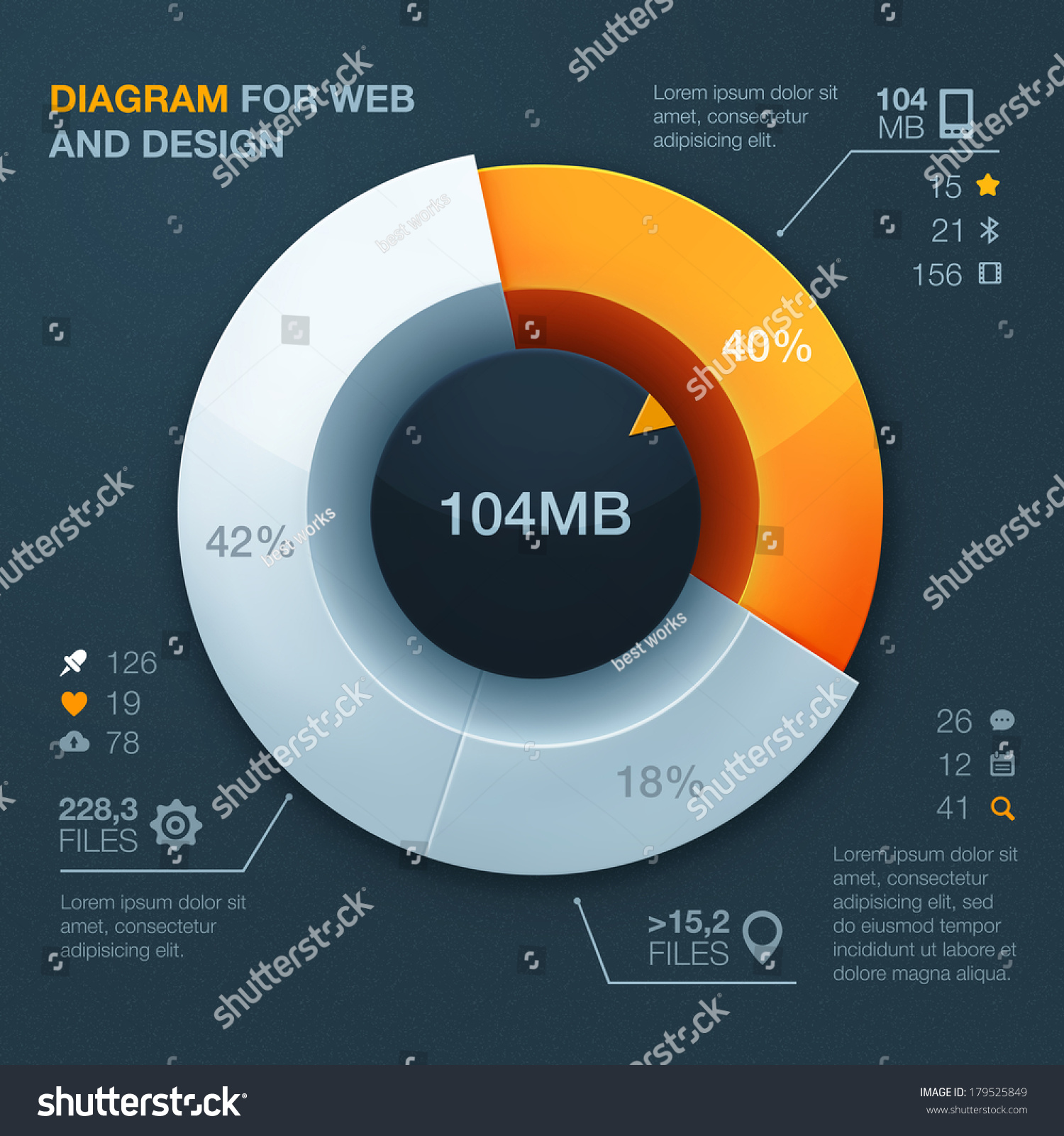 Colorful Business Pie Chart Vector Stock Vector (Royalty Free ...