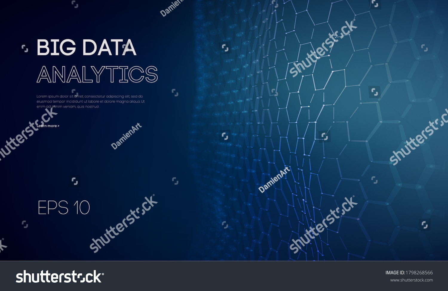 Big Data Analytics Background Artificial Intelligence Stock Vector ...