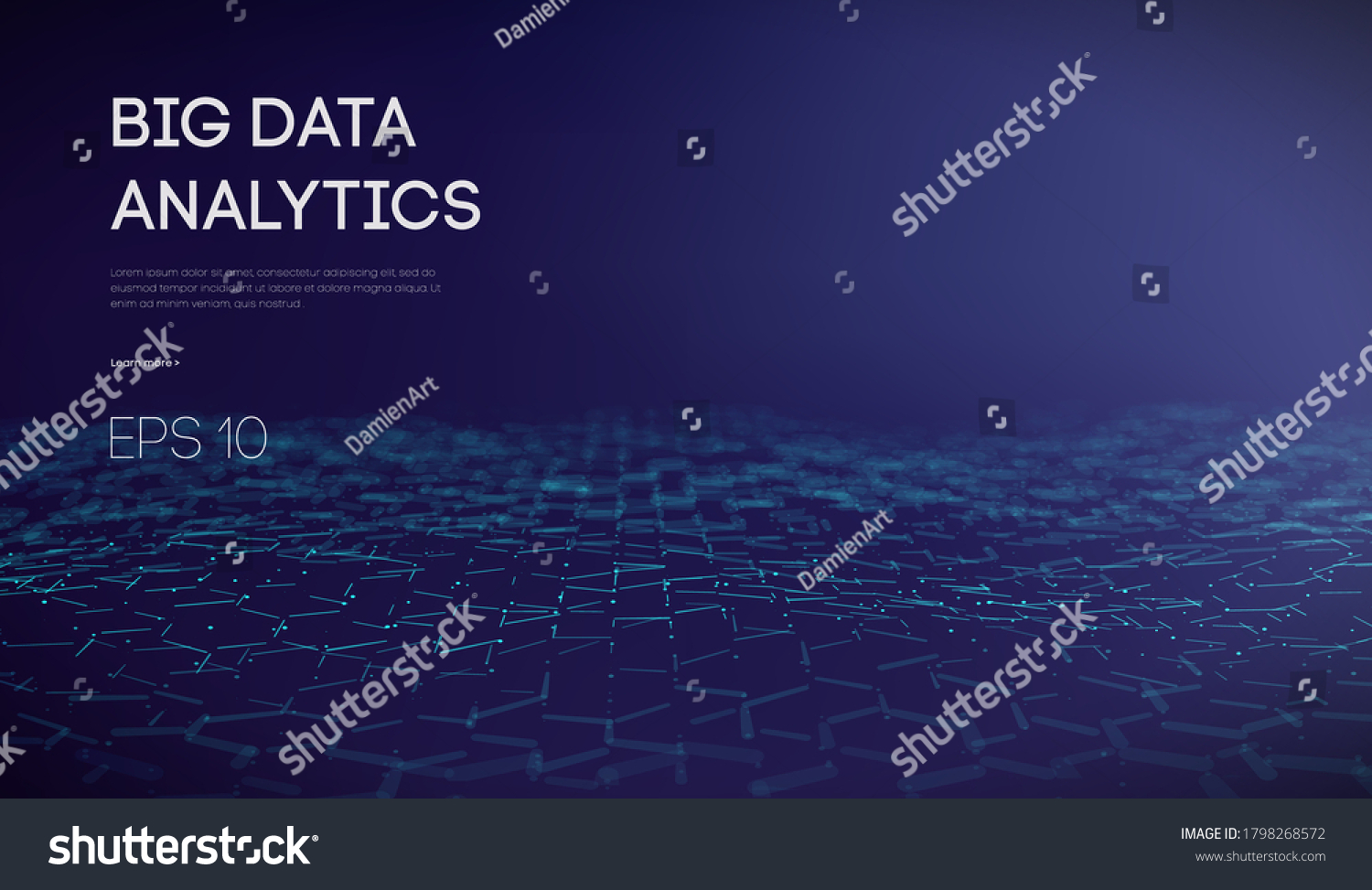 Big Data Analytics Background Artificial Intelligence Stock Vector ...