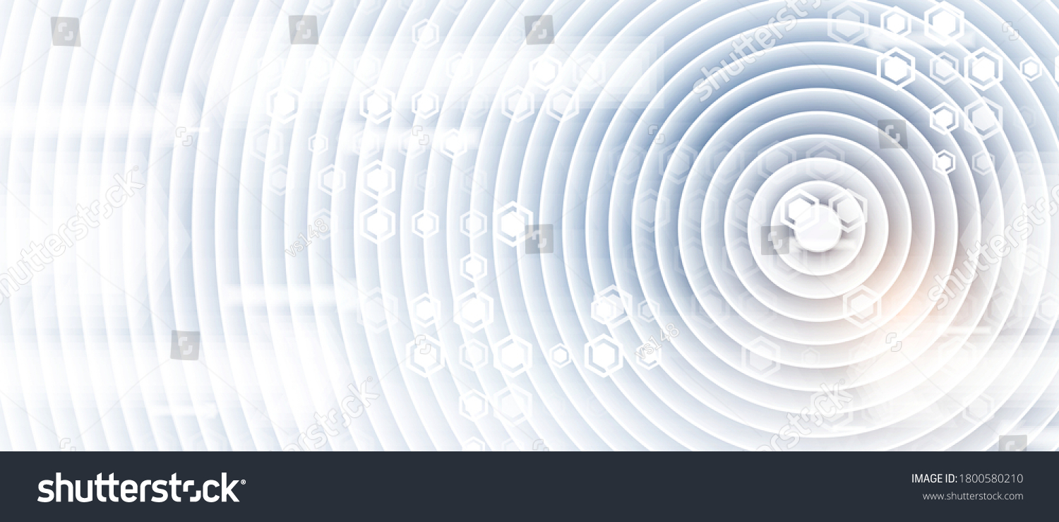 Concentric Circles Quantum Processing Deep Learning Stock Vector ...