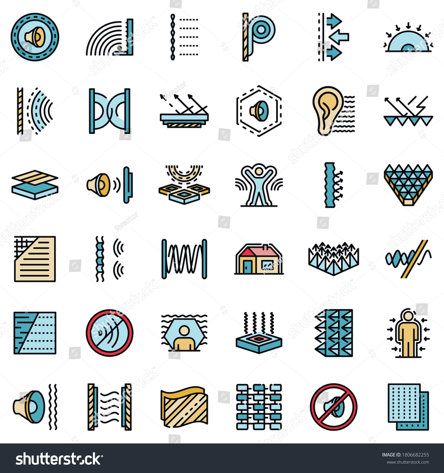 Soundproofing Icons Set Outline Set Soundproofing Stock Vector (Royalty ... Soundproofing Icons Set Outline Set Soundproofing Stock Vector (Royalty ...