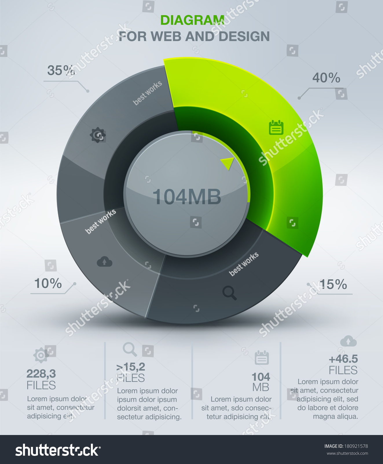 Colorful Business Pie Chart Vector Stock Vector (Royalty Free ...