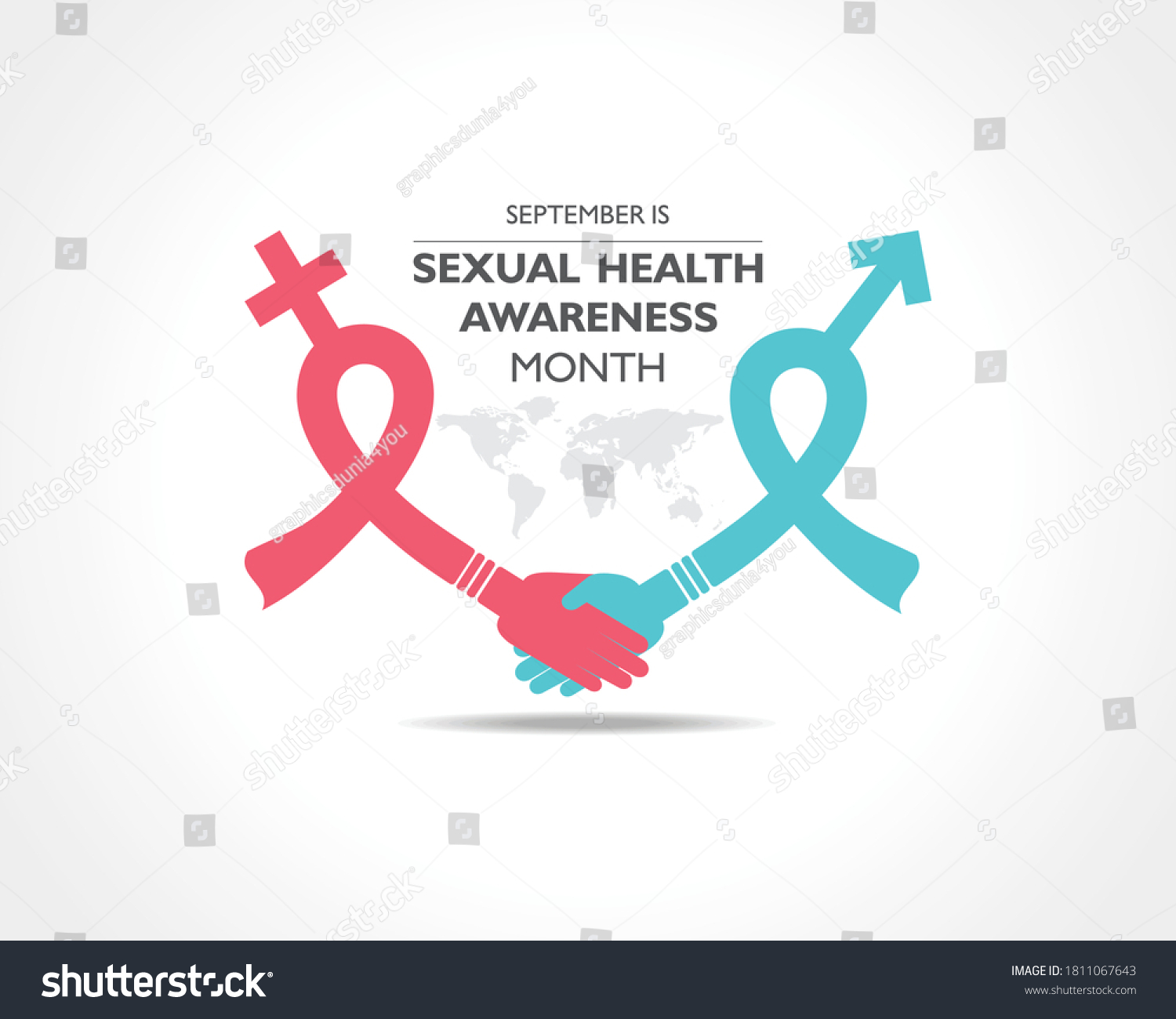 Vector Illustration Sexual Health Awareness Month Stock Vector Royalty