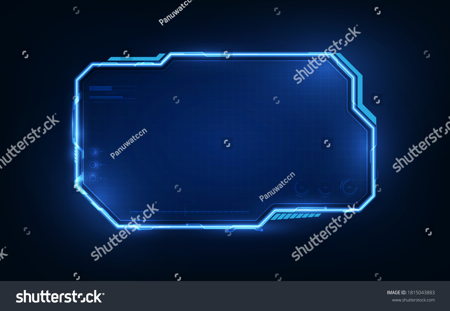 Sci Fi Frame Cyber Pattern Background Stock Vector (Royalty Free ...
