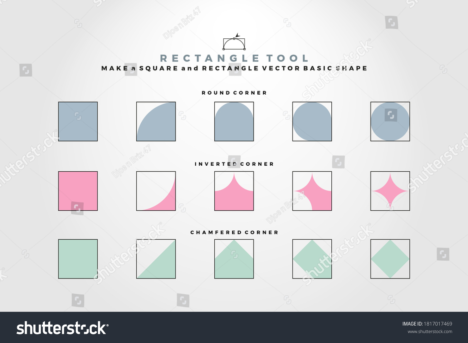 Square Basic Shape Vector Element Three Stock Vector (Royalty Free ...