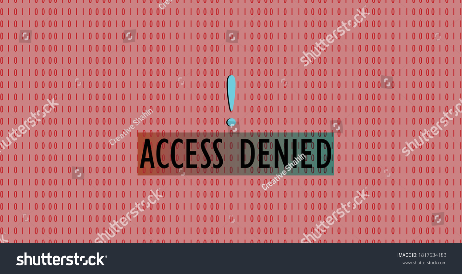 Access Denied Digital Binary Code Vector Stock Vector (Royalty Free ...