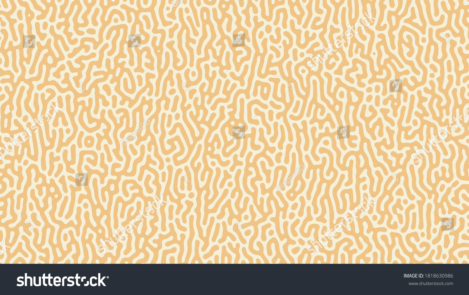Orange Turing Reaction Background Abstract Diffusion Stock Vector