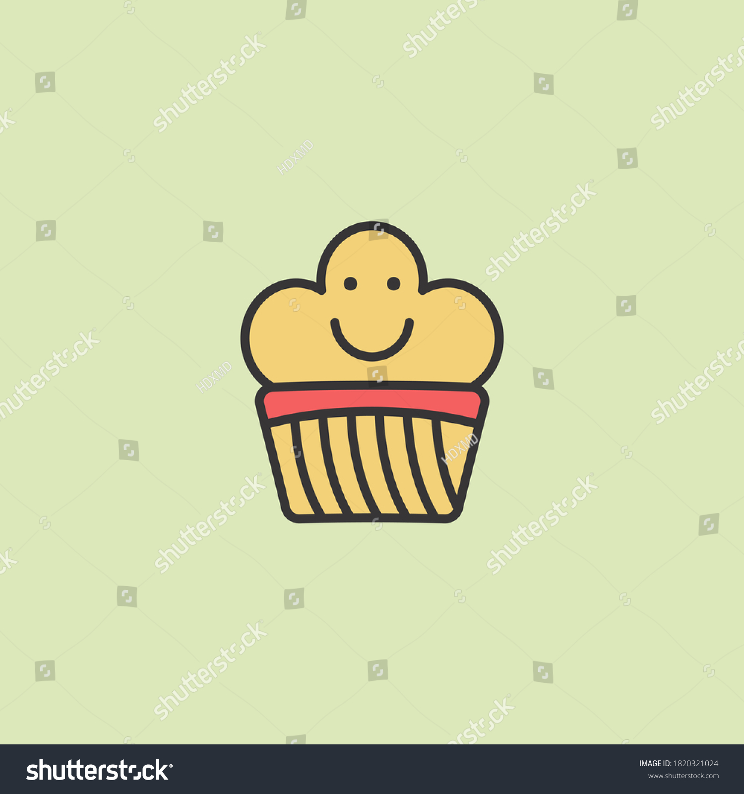 Cute Happy Smiling Cupcake Logo Vector Stock Vector (Royalty Free ... Cute Happy Smiling Cupcake Logo Vector Stock Vector (Royalty Free ...