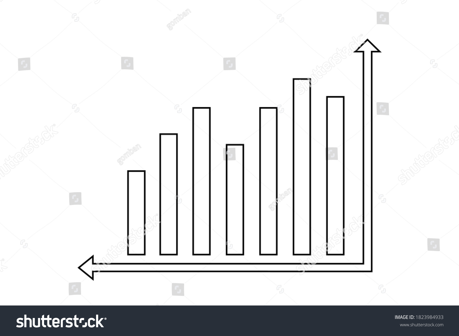 Graph Chart Arrow Vector Illustrationgraph Lines Stock Vector (Royalty ...