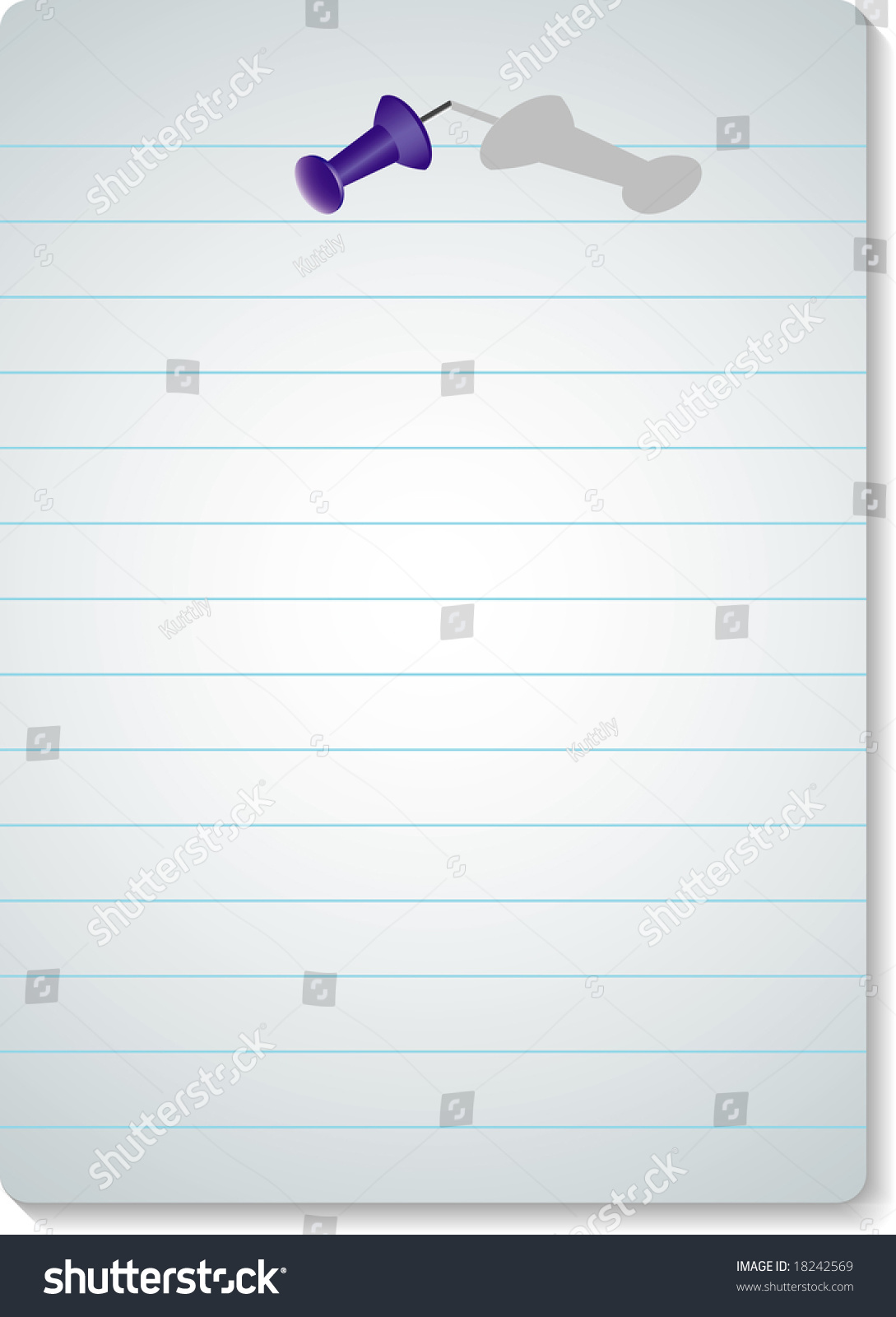Vector Note Paper Stock Vector (Royalty Free) 18242569 | Shutterstock