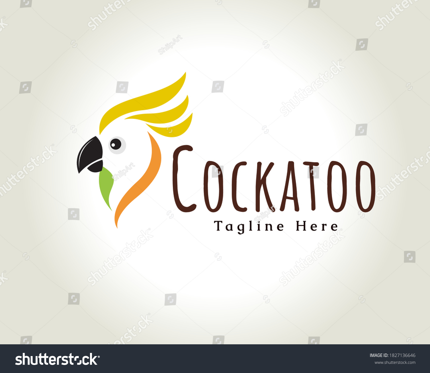 Abstract Head Cockatoo Parrot Bird Logo Stock Vector Royalty Free 1827136646 Shutterstock