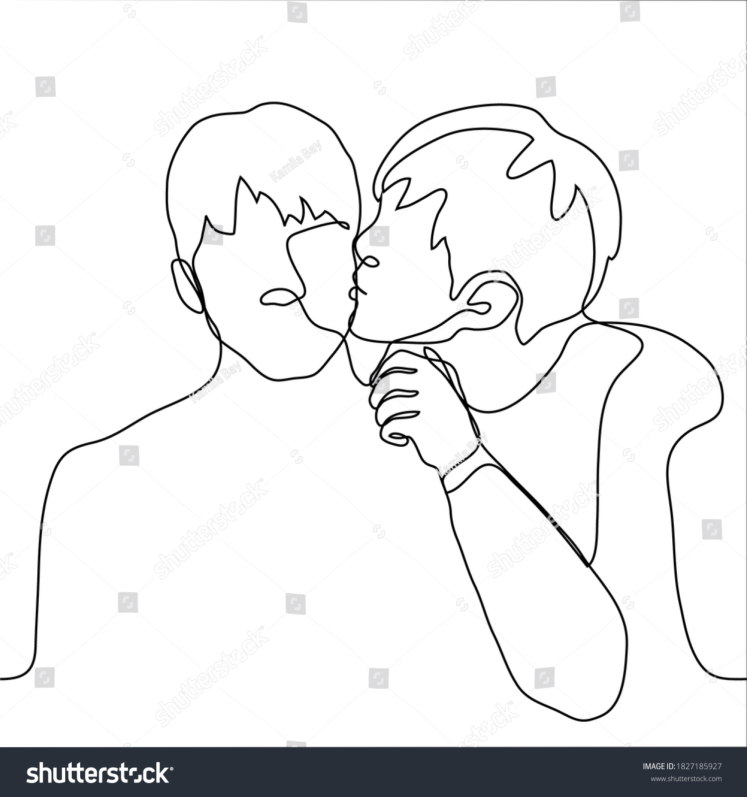 Two Men One Whom Sits Other Stock Vector Royalty Free 1827185927 Shutterstock