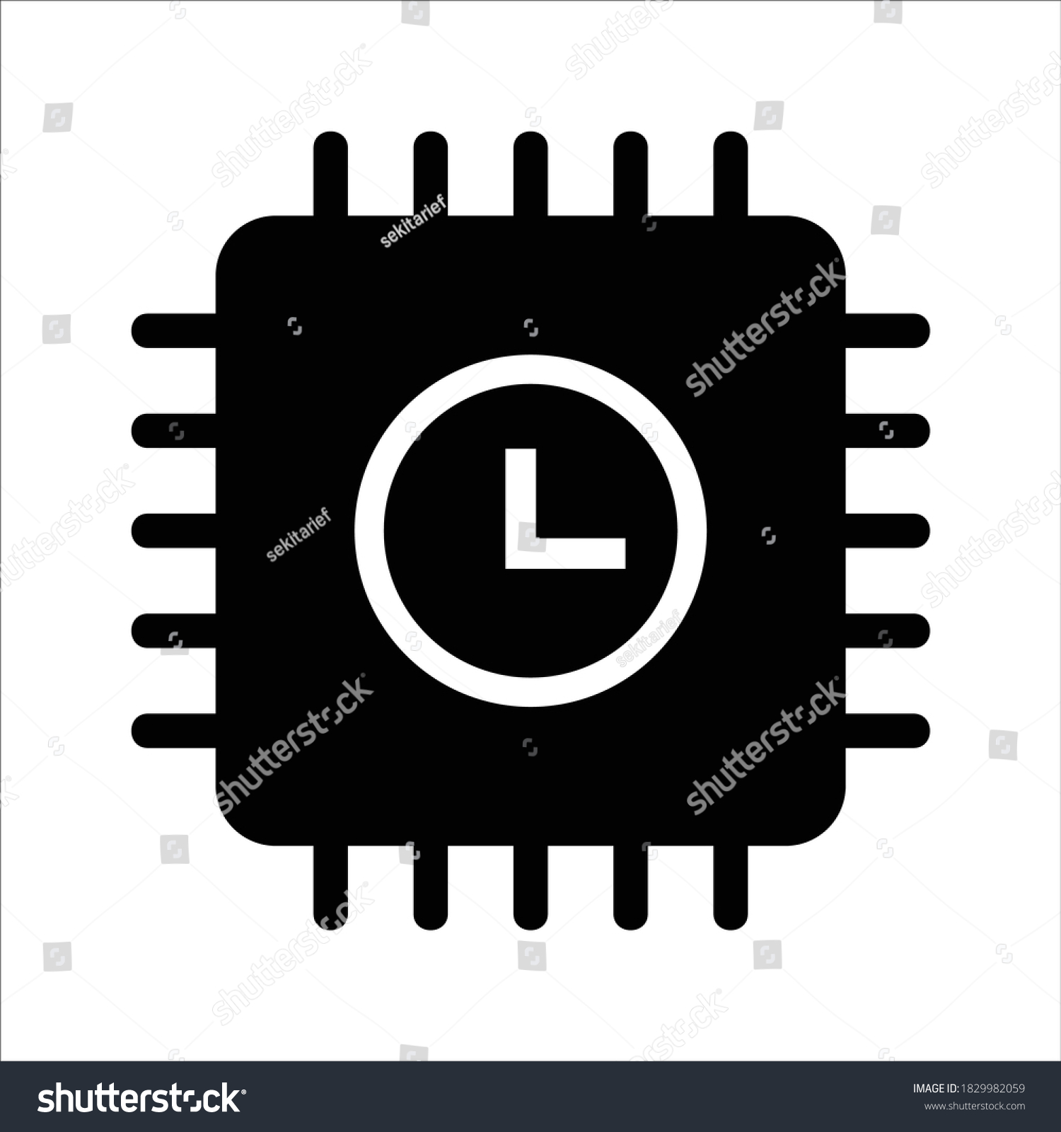 Computer Cpu Icon Vector Computer Cpu Stock Vector (Royalty Free ...