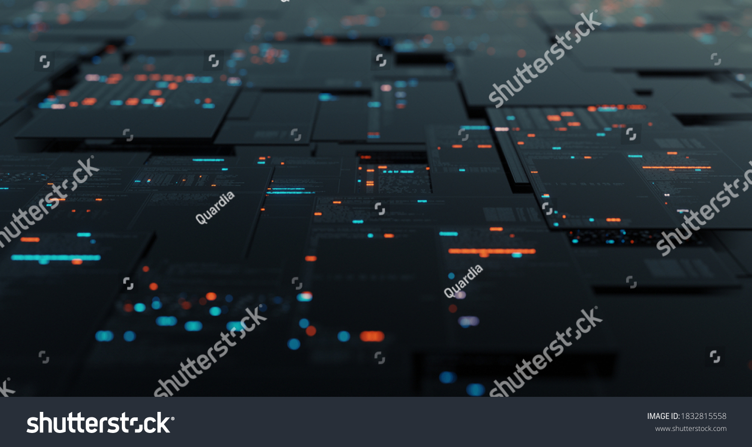 Hud Data User Interface Programming Source Stock Illustration