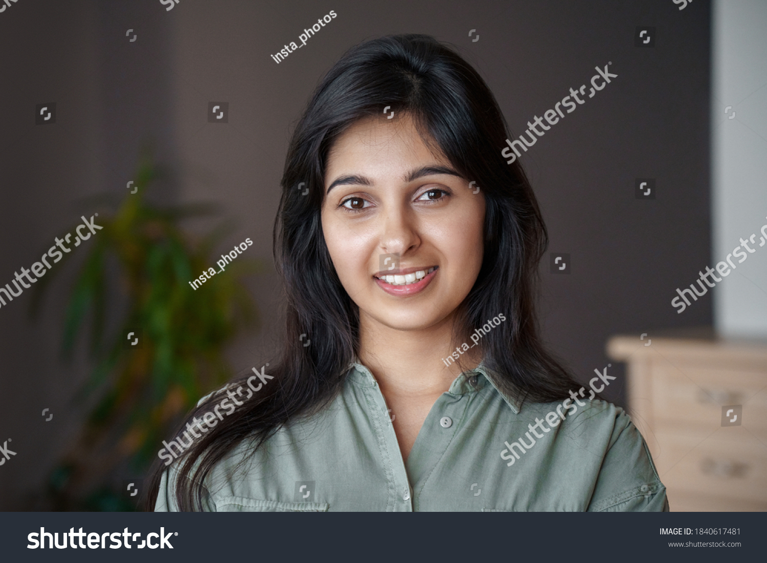 Smiling Young Adult Indian Woman Looking Stock Photo 1840617481 ... Smiling Young Adult Indian Woman Looking Stock Photo 1840617481 ...