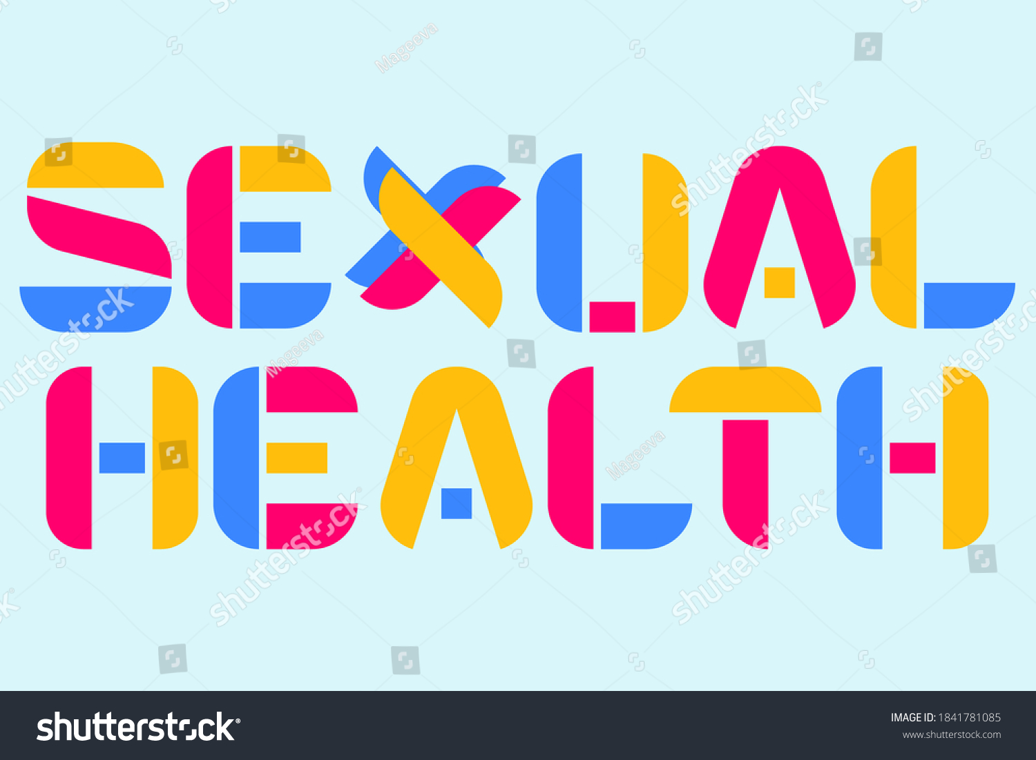 Lettering Sexual Health Vector Illustration Stock Vector Royalty Free 1841781085 Shutterstock