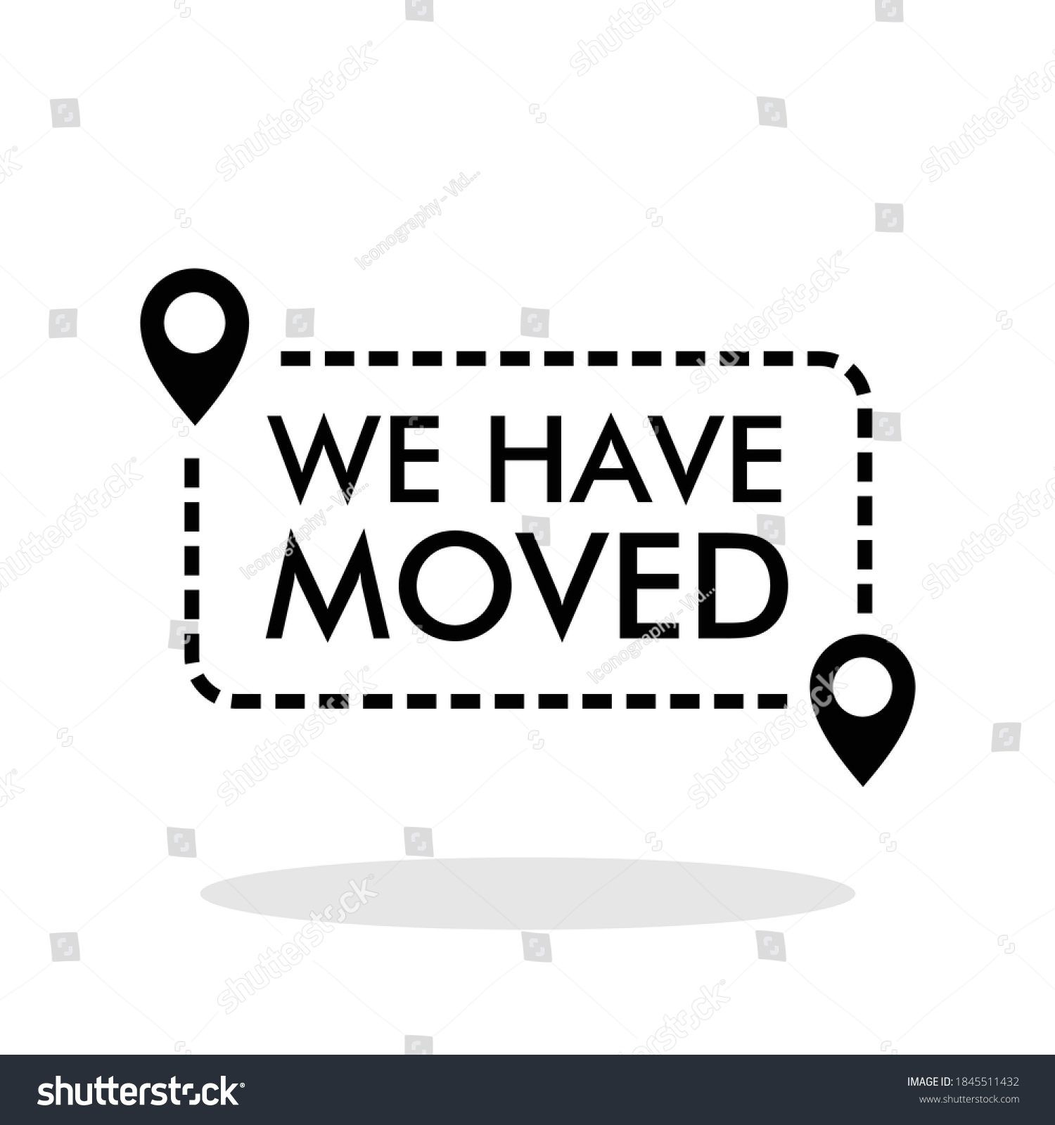 We Moved Icon Trendy Flat Style Stock Vector (Royalty Free) 1845511432 | Shutterstock