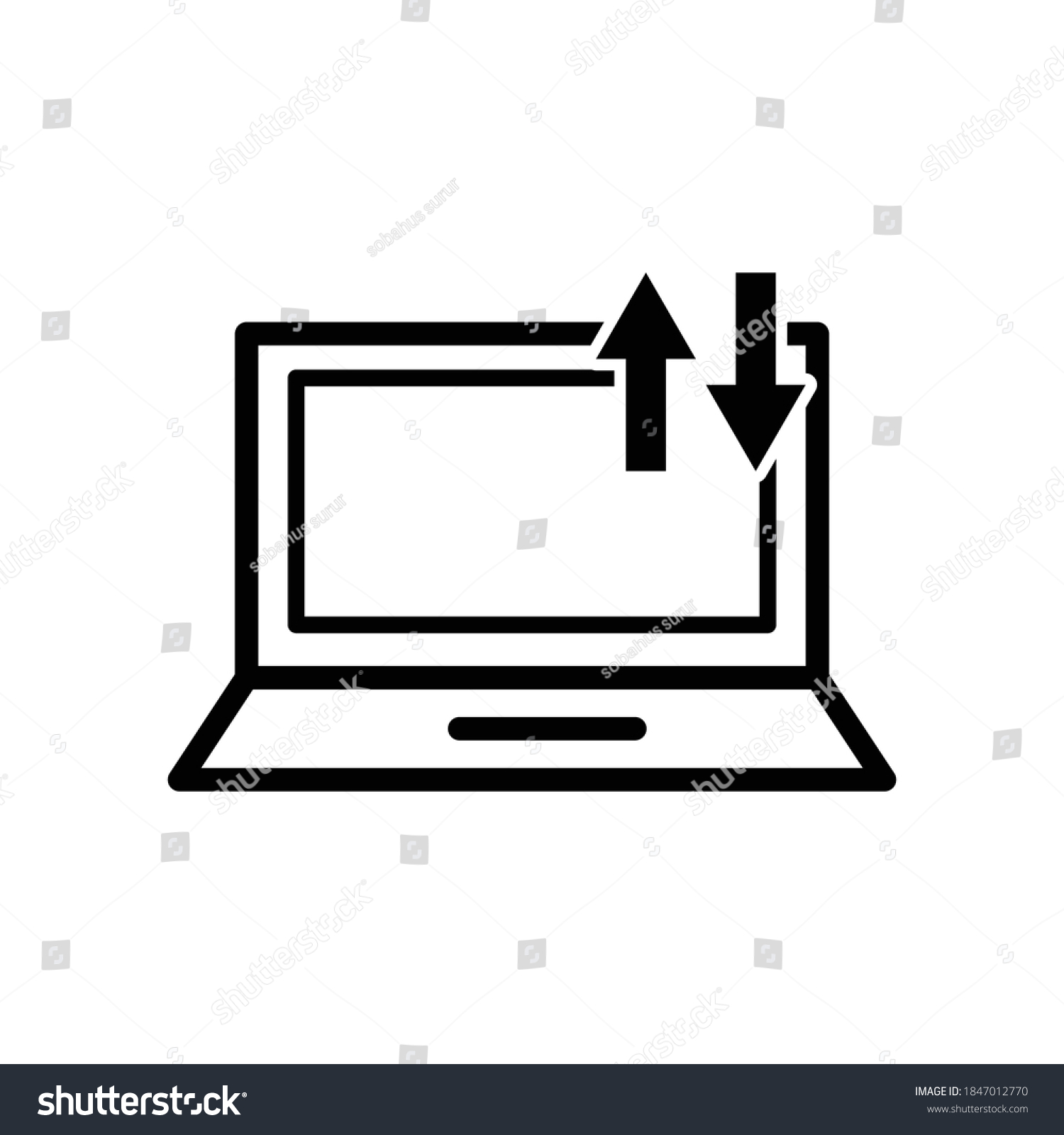 Digital Transformation Line Icon Design Template Stock Vector Royalty