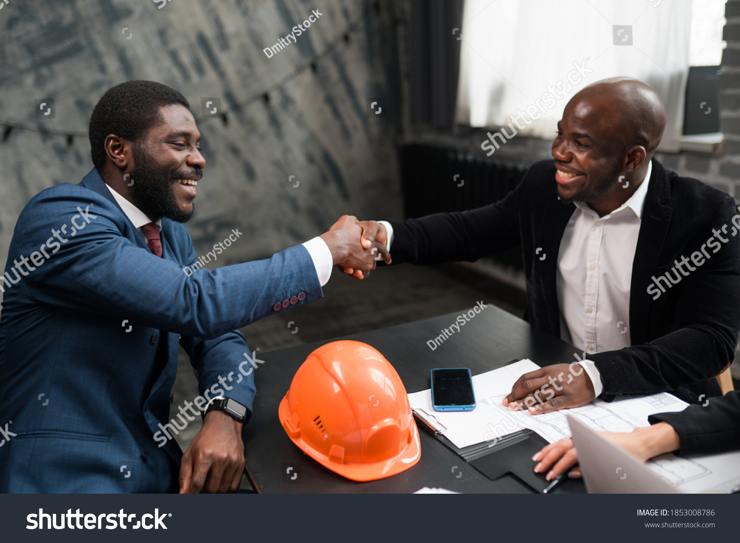 Two African Americans Signed Cooperation Agreement Stock Photo ... Two African Americans Signed Cooperation Agreement Stock Photo ...