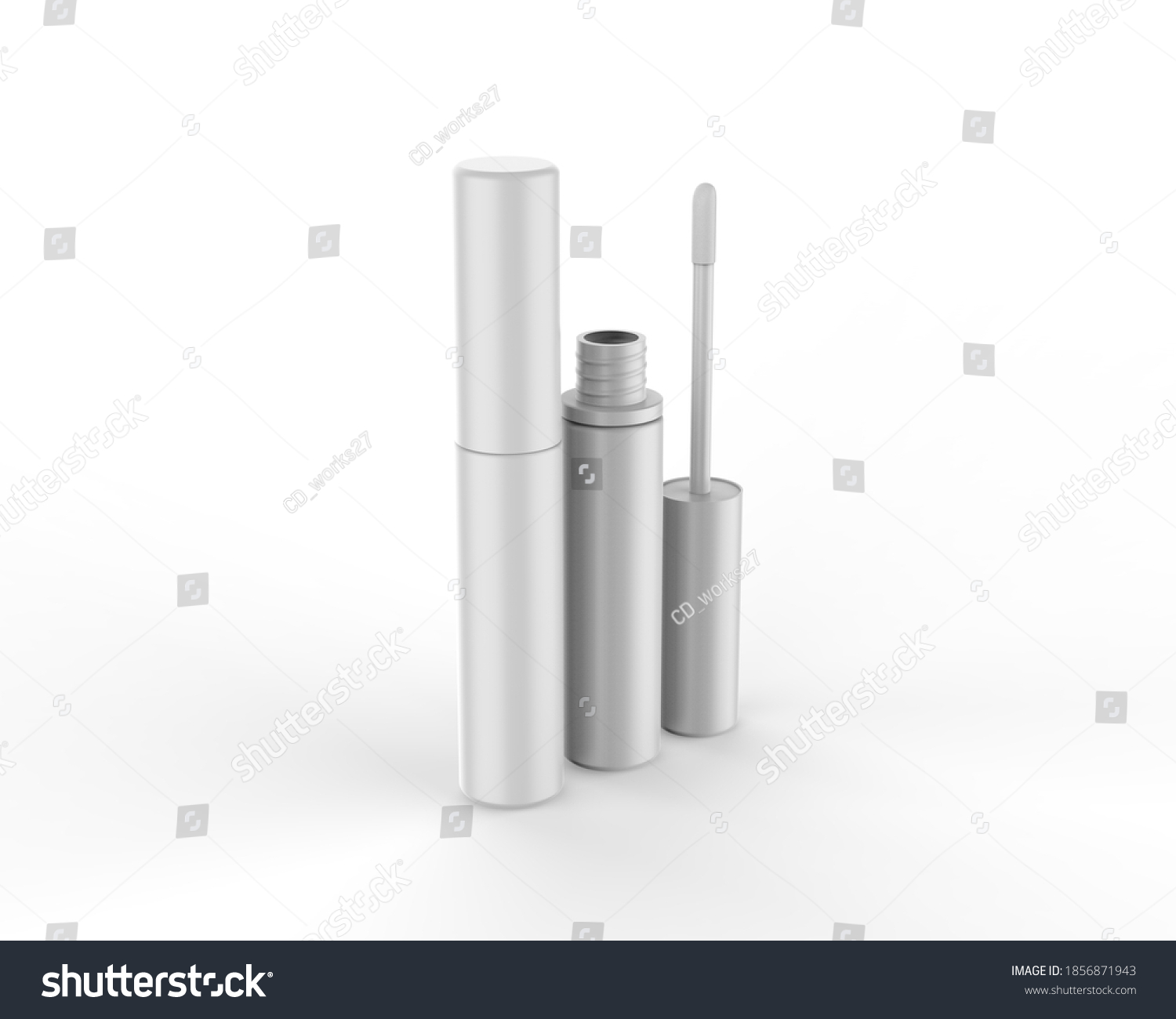 White Lip Gloss Bottle Mockup Template Stock Illustration 1856871943 ... White Lip Gloss Bottle Mockup Template Stock Illustration 1856871943 ...
