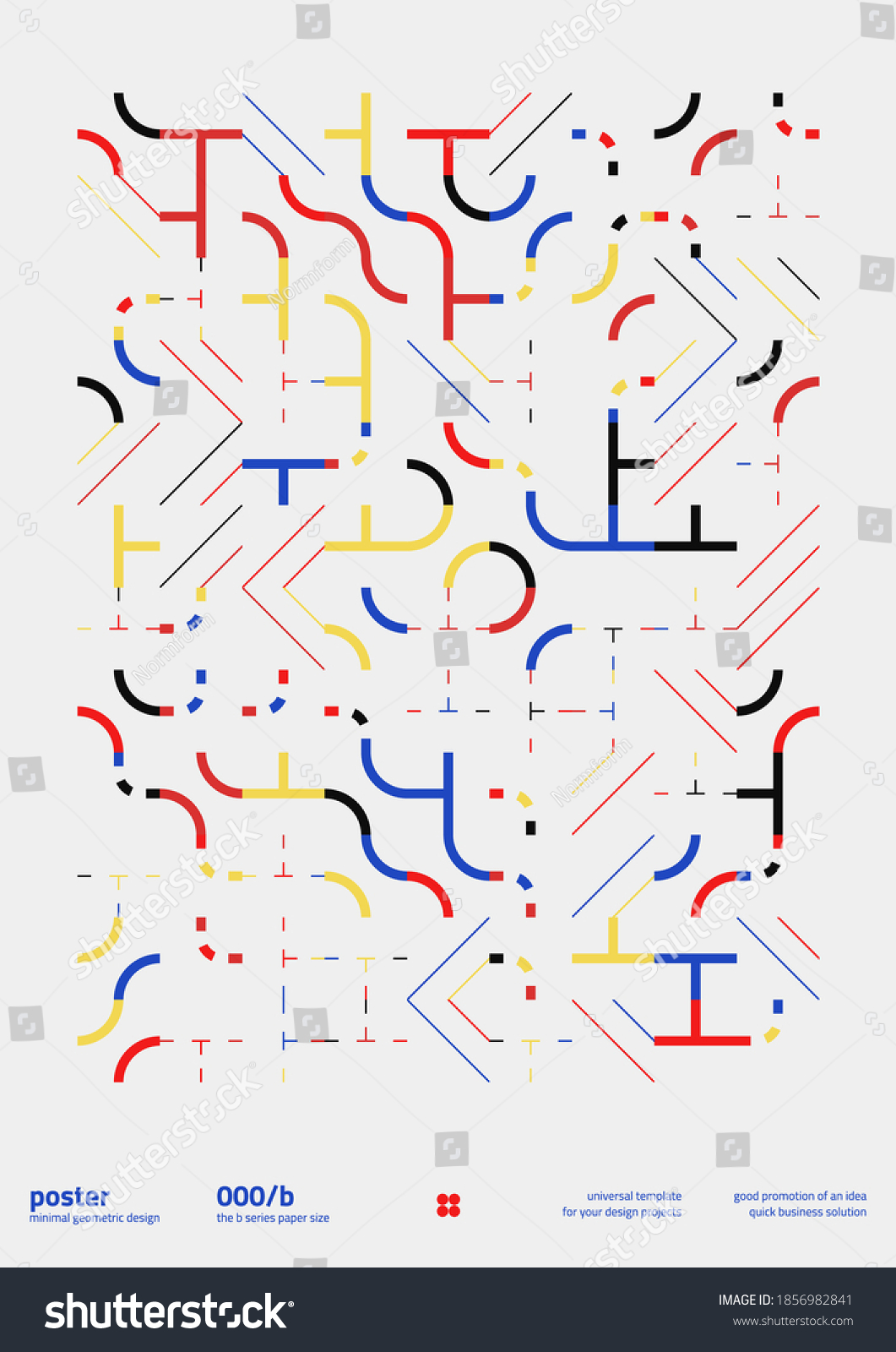 Neomodern Aesthetics Brutalism Design Vector Poster Stock Vector ... Neomodern Aesthetics Brutalism Design Vector Poster Stock Vector ...