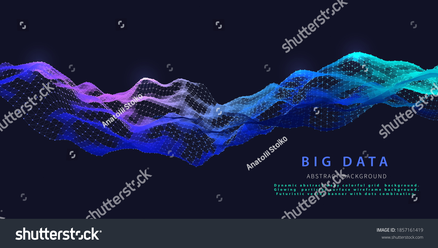 Abstract Analytical Background Wireframe Algorithm Analyze Stock Vector ...