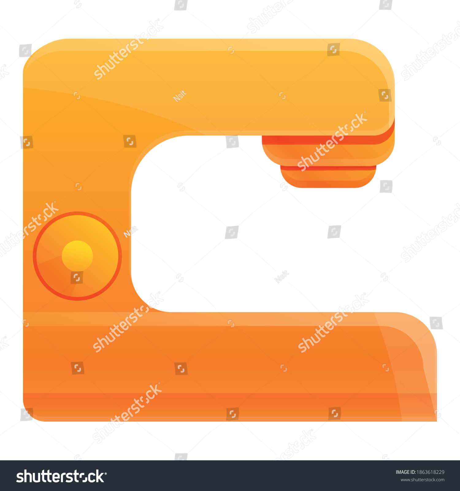 Sewing Machine Icon Cartoon Sewing Machine Stock Vector Royalty Free