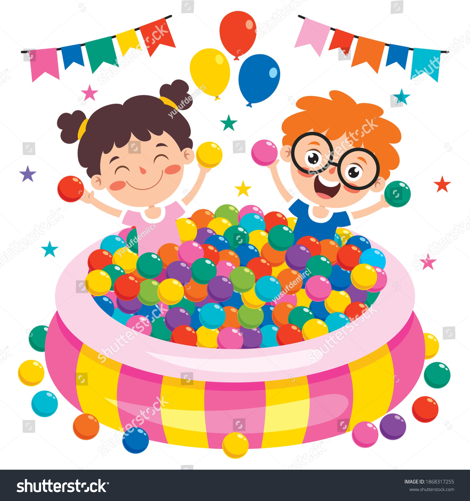 Funny Kid Playing Colorful Balls Stock Vector (Royalty Free) 1868317255 ... Funny Kid Playing Colorful Balls Stock Vector (Royalty Free) 1868317255 ...