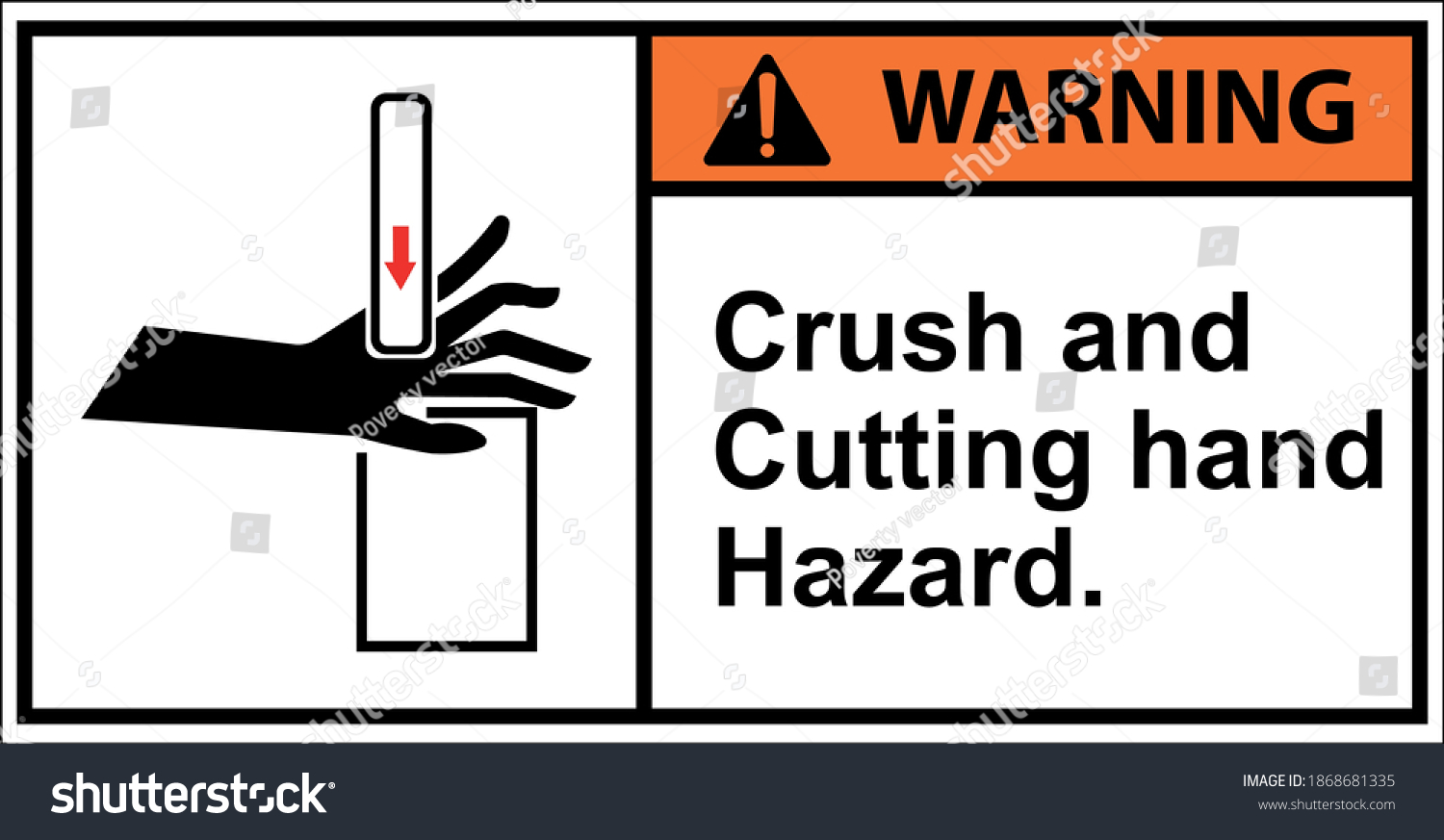 Beware Danger Grinding Cutting Your Handsvectorwarning Stock Vector (Royalty Free) 1868681335 ...